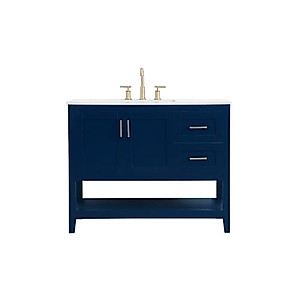 Elegant Kitchen and Bath 42 inch Single Bathroom Vanity Cabinet - Blue