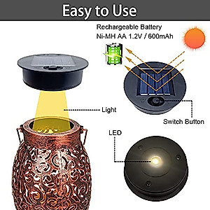 Misawce 2 Pack Solar Lanterns Replacement Tops for Outdoor Hanging Lanterns, Solar Lanterns Battery Box, Solar Lanterns Replacement Accessories（ 2.76 inch）