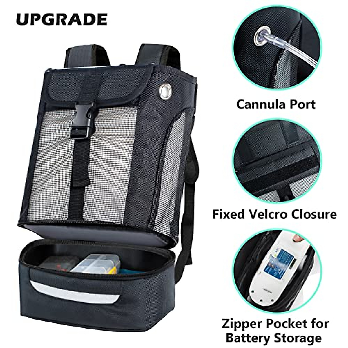 BAGSFY Upgraded Oxygen Concentrator Backpack for Inogen One G5, G3, Lightweight Machine Carrying Bag for Inogen One G5 Accessories and Battery.