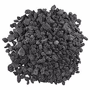American Fireglass Medium Lava Rock, 1/2" - 1" | Use in Fireplace, Fire Pit or Bowl | Outdoor & Indoor Volcanic Rock for Natural Gas or Propane Fires | Decorative Landscaping | 10 lb Bag