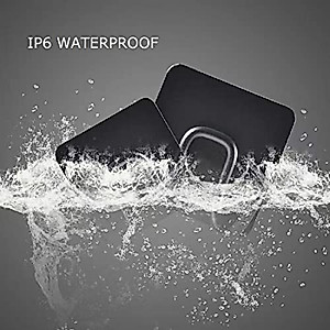 Renyqatt Black Towel Hook, Robe Hook, Stick On Towel Holder, Matt Black Stainless Steel, 2 PCS