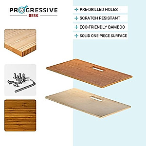 Standing Desk with Bamboo top. Adjustable Height Desk 60"x30". Dual Motor Stand up Motorized Computer desks for Home Office