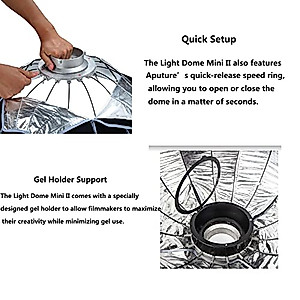 Aputure Light Dome Mini II (21.6") Parabolic Photography Softbox with Honeycomb Grid for Aputure 300X/300D II/Amaran 200X/100X and Other Bowens Mount Lights