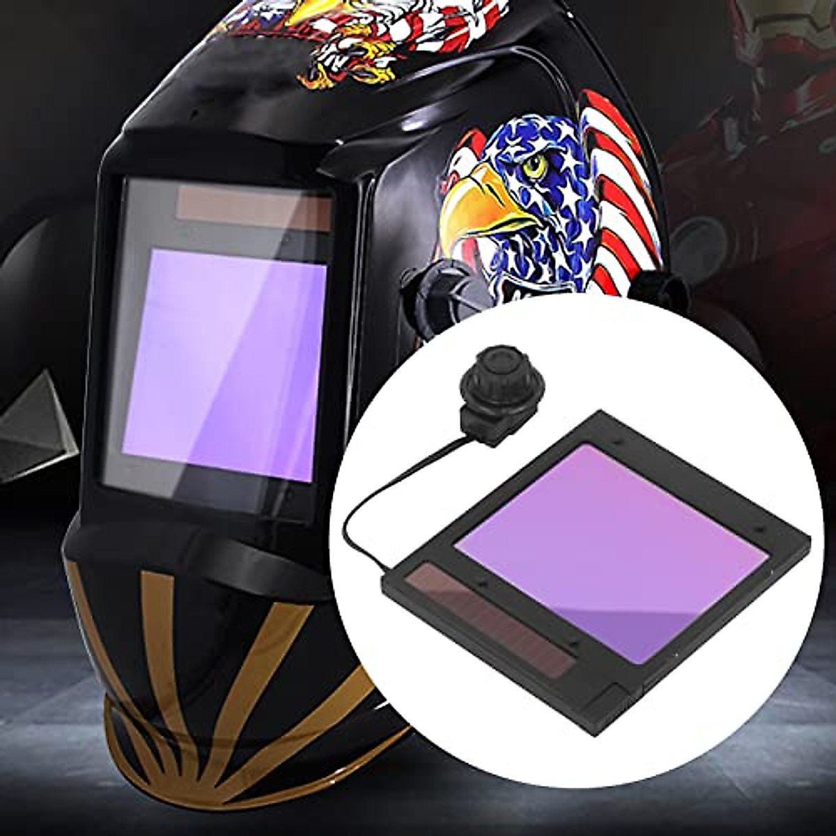 Welding Helmet Lens, Sensitive Arc Sensor, Industrial Use Protective Auto Darkening Welding Filter for Welders