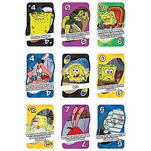 Mattel Games ​UNO Spongebob Squarepants Card Game with 112 Cards & Instructions for Players 7 Years Old & Up, Gift for Kid, Family & Adult Game Night​ [Amazon Exclusive]