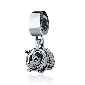BOLENVI Realistic Guinea Pig Pet 925 Sterling Silver Dangle Pendant X Charm Bead For Pandora & Similar Charm Bracelets or Necklaces