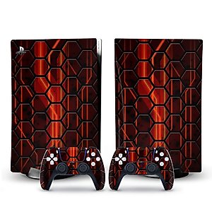 PS5 Console and Controller Skin Vinyl Sticker Decal Cover for PlayStation 5 Console and Controllers, Disk Edition