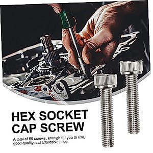 ULTECHNOVO 50pcs Screw Hex Nut Sleeve Anchor Hex Bolt Replacement Nylon Lock Nuts Hex Head Bolts Self Clinching Nut Carriage Head Flange Nuts Metal Fastener Stainless Steel Component Electric