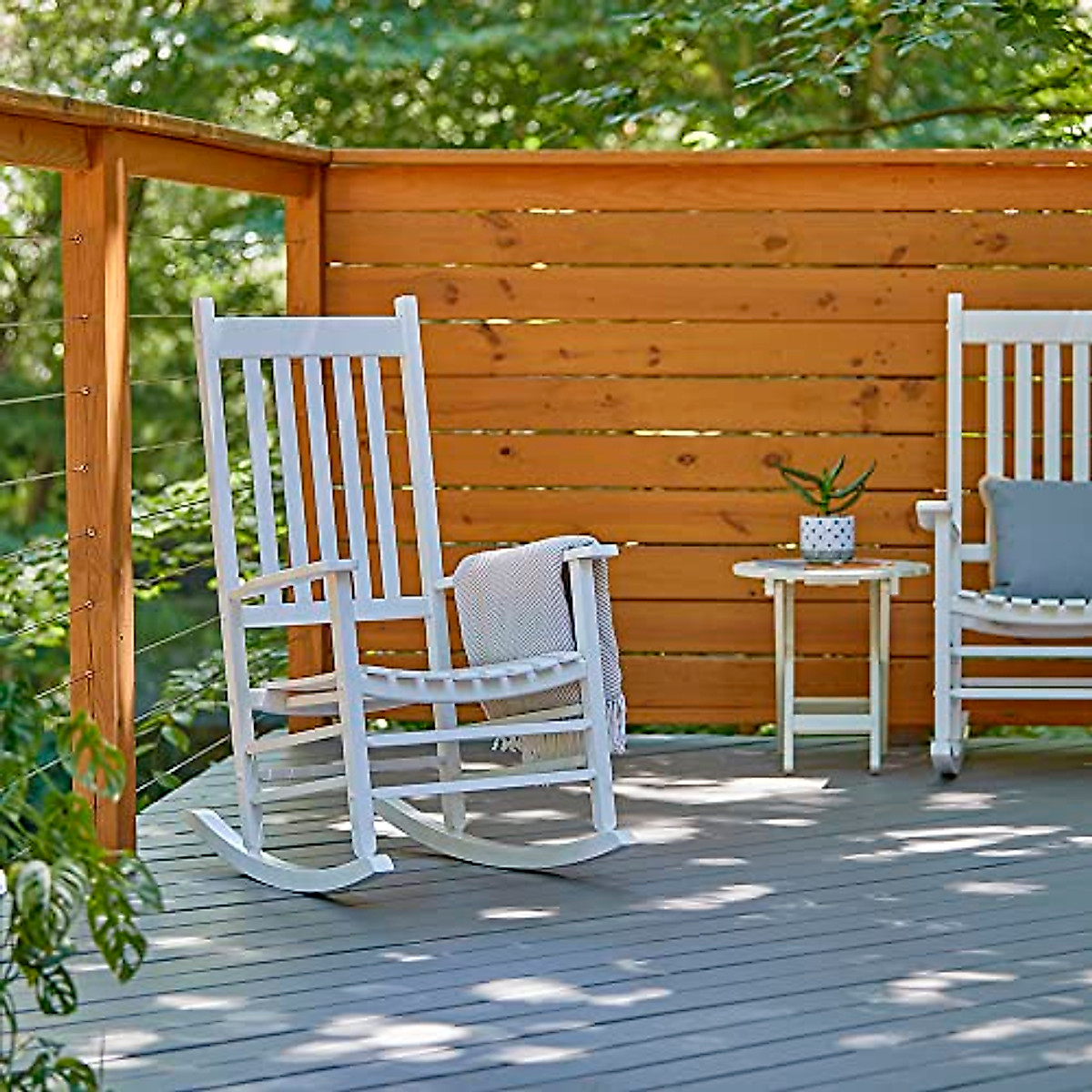 Shine Company Inc. 4332WT Vermont Porch Rocker, White