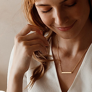 Petite Boutique Customizable Your Name Absolute Bar Necklace - Personalized Gift - Custom Jewelry Plated