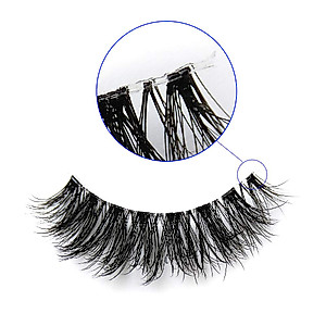 Eyelashes Natural Look False Lashes - Bepholan Fake Eyelashes 5D Super Fluffy False Eyelashes Clear Band Wispy Lashes 3-Pack Faux Mink Lashes,XMZ91