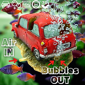 CORISRX BEST OF YOUR LIFESTYLE Car Bubbles 5.7x3.4x2.8 Aquarium Ornament Decoration - Fish Tank Air Stone