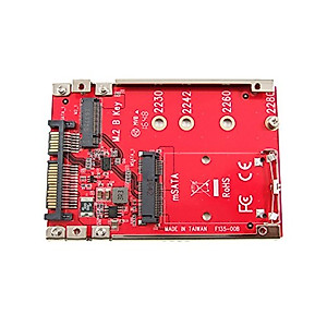 Ableconn ISAT-M2MS mSATA or M.2 NGFF SATA SSD to 2.5-Inch SATA Adapter with Aluminum Frame Bracket - Convert mSATA or M.2 SATA SSD to a 2.5" 7mm SATA Drive