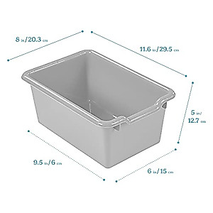 ECR4Kids Scoop Front Storage Bins, Multipurpose Organization, Contemporary, 25-Piece
