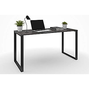 HON Basyx Commercial-Grade Executive Desk, 55", Gray