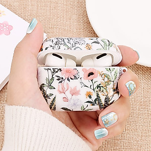 Olytop for Airpods 3rd Generation Case Flower, Cute Ladybugs Airpods 3 Case Cover Hard Skin Protective Cover Women Girl with Keychain for Apple Airpods 3 Gen Case - Flower/Cactus