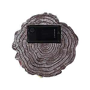 BEXLEYBAY Solar Light Gnome Fairy Tree House Outdoor Statues, Big Size Elf Miniature Buildings Tree House Sculptures for Outdoor Garden Patio Lawn Path Decorations, 8" Tall