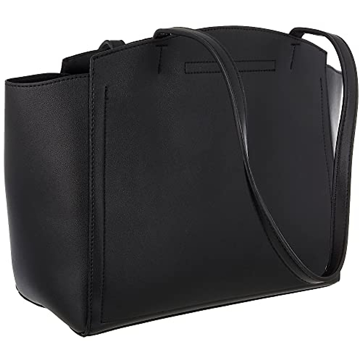 Nanette Lepore Emery Vegan Leather Tote Shoulder Bag One Size Black