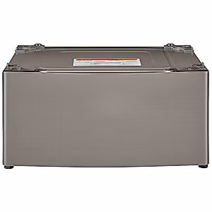 Kenmore Elite 51043 29" Wide Laundry Pedestal with Storage Drawer in Metallic silver
