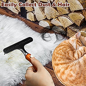 Carpet Rake, Hand Held Carpet Rake for Matted Carpet Comb Carpet Groomer Rake Carpet Rake for Matted Carpet, Portable Shag Rug Rake Carpet Rake to Fluff Carpet for Making Carpets Fluffy