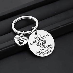 Lywjyb Birdgot Dog Owner Gift Shih Tzu Dog Keychain Dog Mom Gift Shih Tzu Lovers Jewelry Pet Dog Gift Funny Sarcastic Dog Gift (Shih Tzu ky)