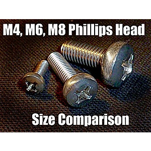 (8) - M4x12mm Regular Length Bolts for TVs & Monitors 29" or Smaller • Wall Mount Bracket to TV • VESA 75x75, 100x100 or 100x200 • Stainless