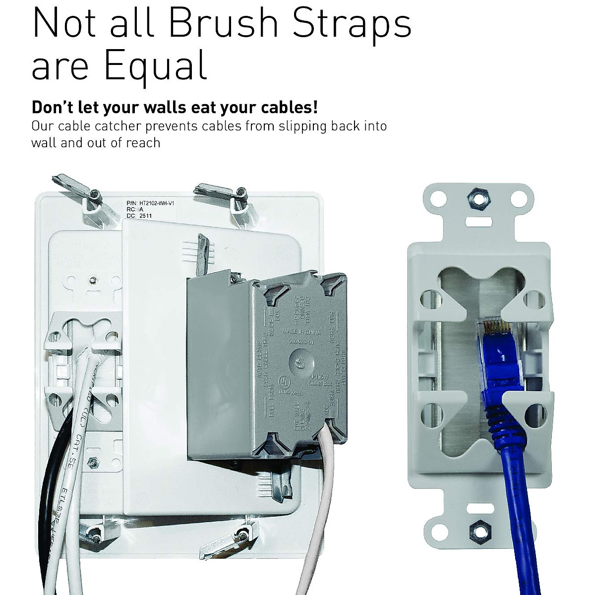 Legrand, Home Office & Theater, In Wall TV Power Kit, White, 6ft Length, HT22U2WHR6