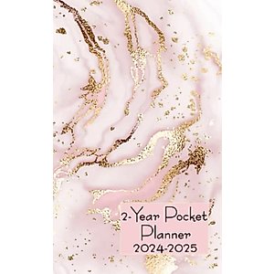 2 Years Pocket Planner 2024 - 2025 / Small Pocket Appointment Calendar Purse Size 4 x 6.5 - Tow Years Monthly Pocket Planner - Pocket Calendar 24-25 / Soda Theme