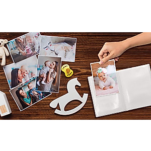 Better Office Products 36 Photo Mini Photo Album, 4 x 6 Inch, Pack of 6, Flexible Cover with Removable Decorative Inserts, Clear View Front Cover, 6 Pack