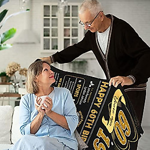 60th Birthday Gifts for Women - 60th Birthday Gift for Men - 60th Birthday Gift Ideas - 60 Year Old Gifts for Women - 1963 Birthday Gift for Women Throw Blanket 60 x 50 Inch