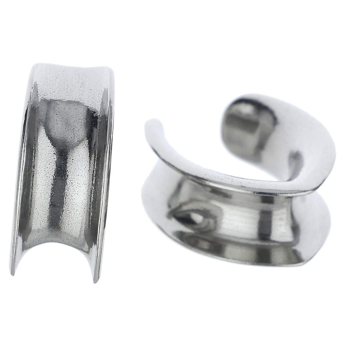1 1/8 inch 28mm 316L Surgical Steel Teardrop Ear Weights Saddle Hanger Spreader Gauges Piercing Tunnels Plugs Stretching Kit