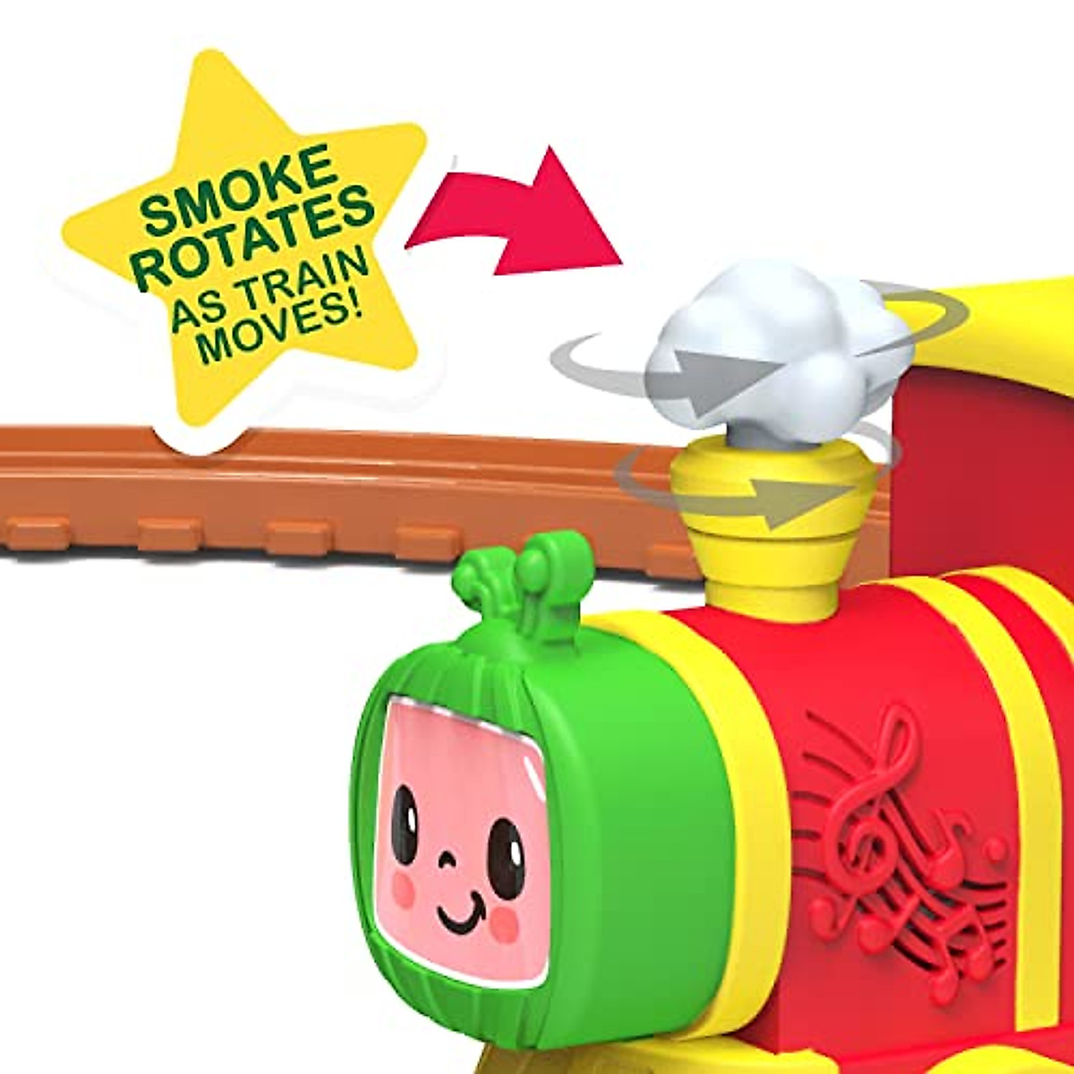 CoComelon All Aboard Musical Train, Officially Licensed Kids Toys for Ages 18 Month, Gifts and Presents by Just Play, Amazon Exclusive