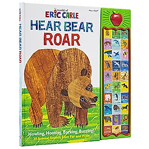 World of Eric Carle, Hear Bear Roar 30-Button Animal Sound Book - Great for First Words - PI Kids