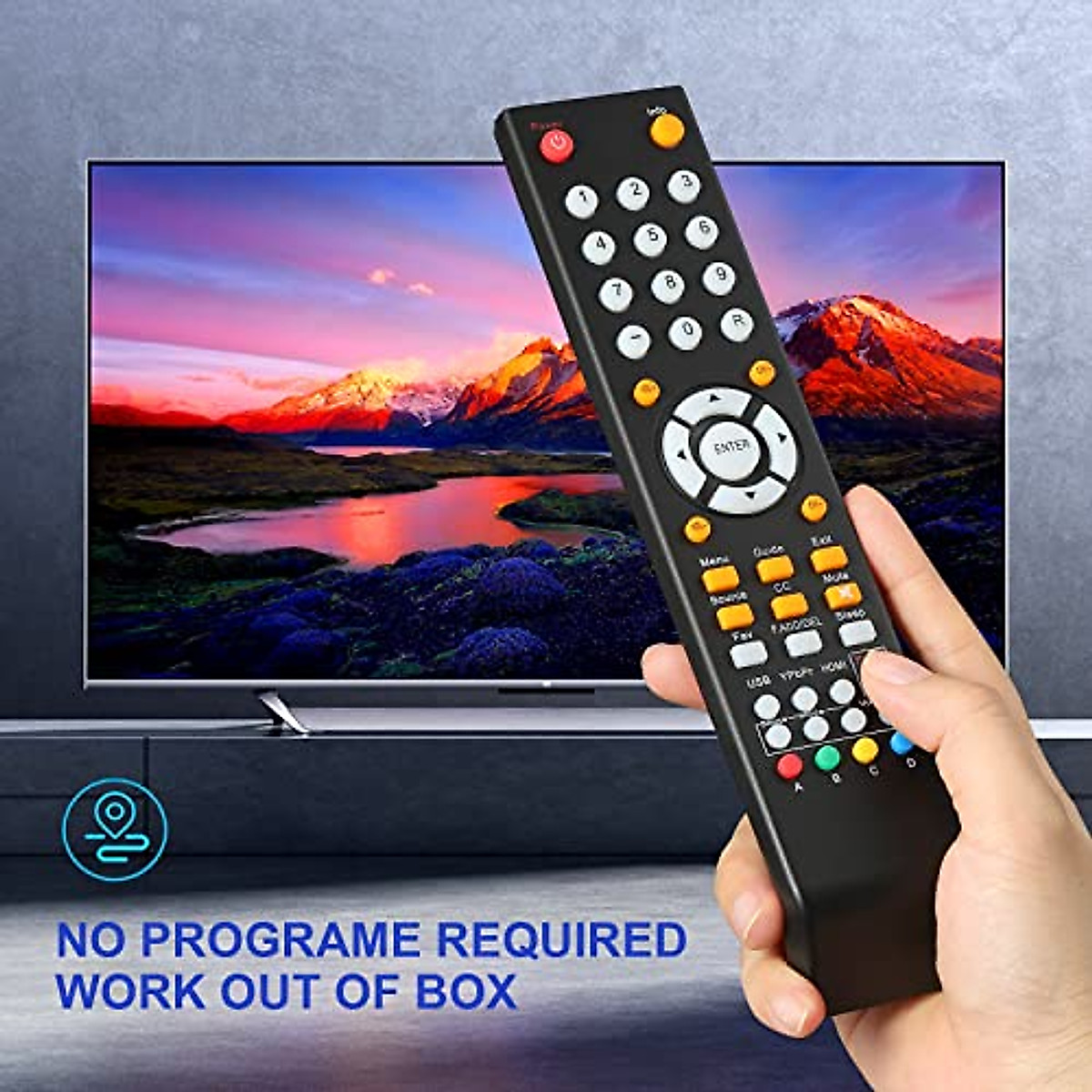 New Replacement Remote Control for Sceptre TV LED HDTV 8142026670003C