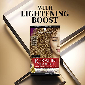 Schwarzkopf Keratin Color, Color & Moisture Permanent Hair Color Cream, 9.0 Honey Blonde