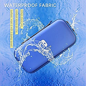 ELIATER Carrying Case Compatible with Switch OLED Model 2021, Accessories Bundle with Screen Protector, Clear Cover for Switch-Pro Controller, Silicone Skin for Joy-Con and 4 Thumb Grip Caps(Blue)