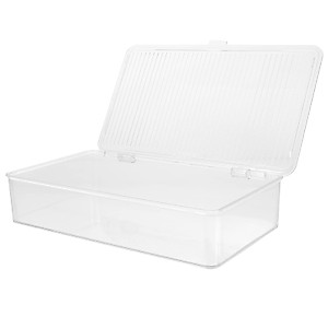 Cabilock Transparent Cutlery Box Desktop Accessories Flatware Tray with Cover Utensil Drawer Organizer Plastic Silverware Cutlery Storage Holder Storage Box Refrigerator The Pet