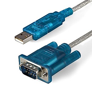 StarTech.com 3ft (91cm) 1-Port USB to RS232 DB9 Serial Adapter Cable, USB to Serial Adapter Cable - M/M