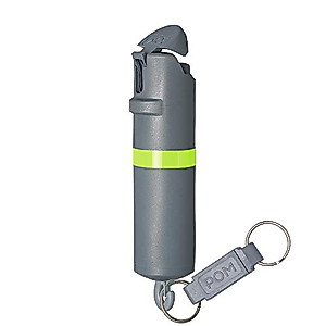 POM Pepper Spray Flip Top Keychain - Maximum Strength OC Spray Self Defenes - 25 Bursts, 10ft Range - Accurate Stream Pattern