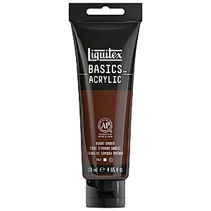 Liquitex BASICS Acrylic Paint, 118ml (4-oz) Tube, Burnt Umber