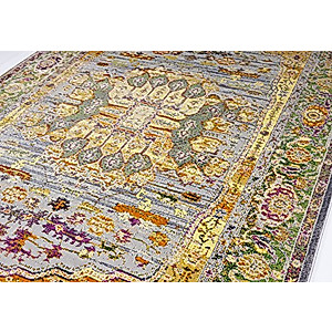 Pierre Cardin Cosmos Collection Oriental Design Area Rugs for Living Room Carpets (5' x 8', Multi (CS18A))