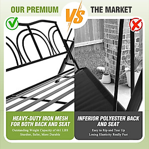 MUPATER Patio Porch Swing Chair, 3-Seat Outdoor Canopy Swing Glider with Stand and Cushion for Outside, Backyard and Deck, Grey