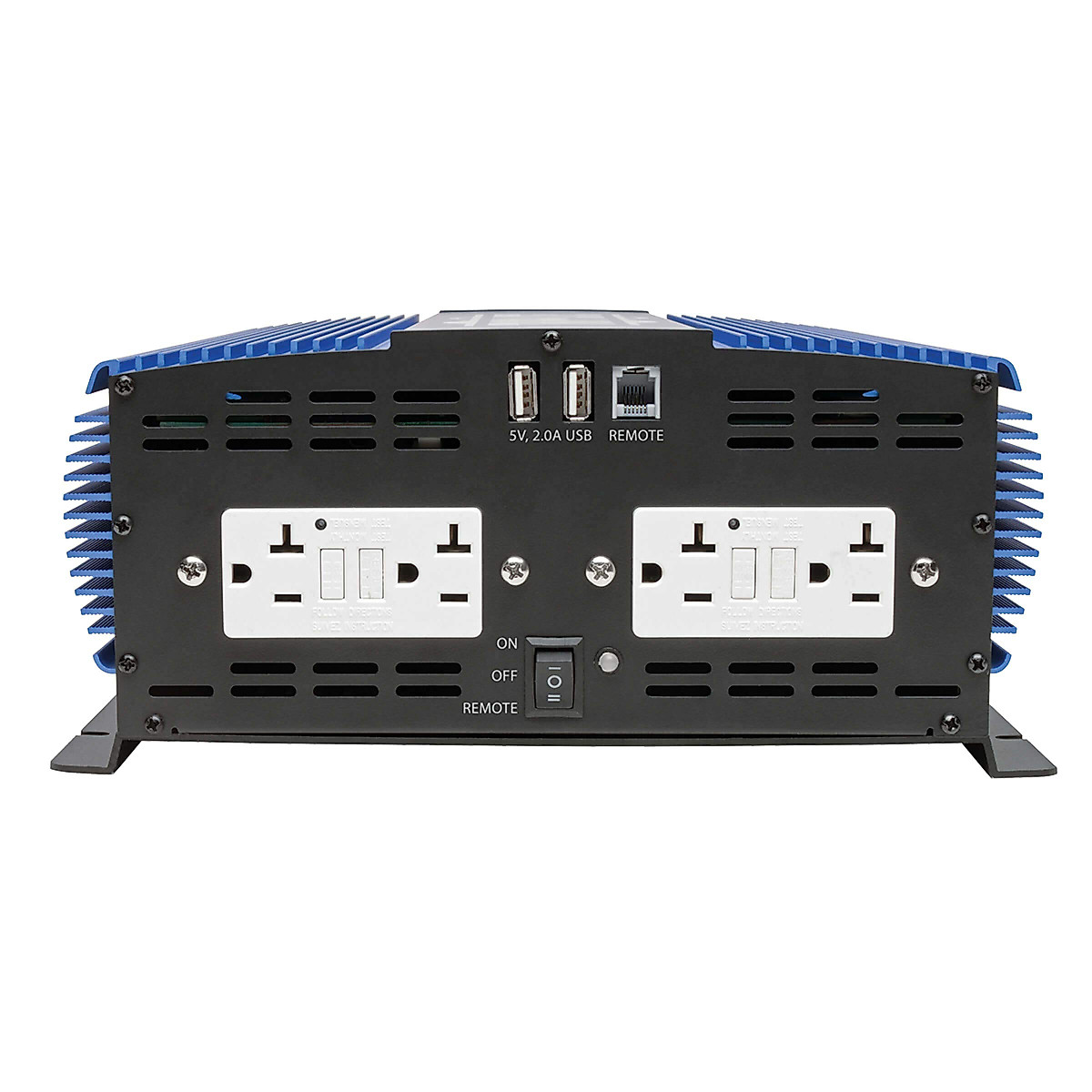 Tripp Lite 2000W Power Inverter, Heavy-Duty Power Inverter with 4 AC 2 USB Outlets, 2.0A Battery Cables (PINV2000HS)