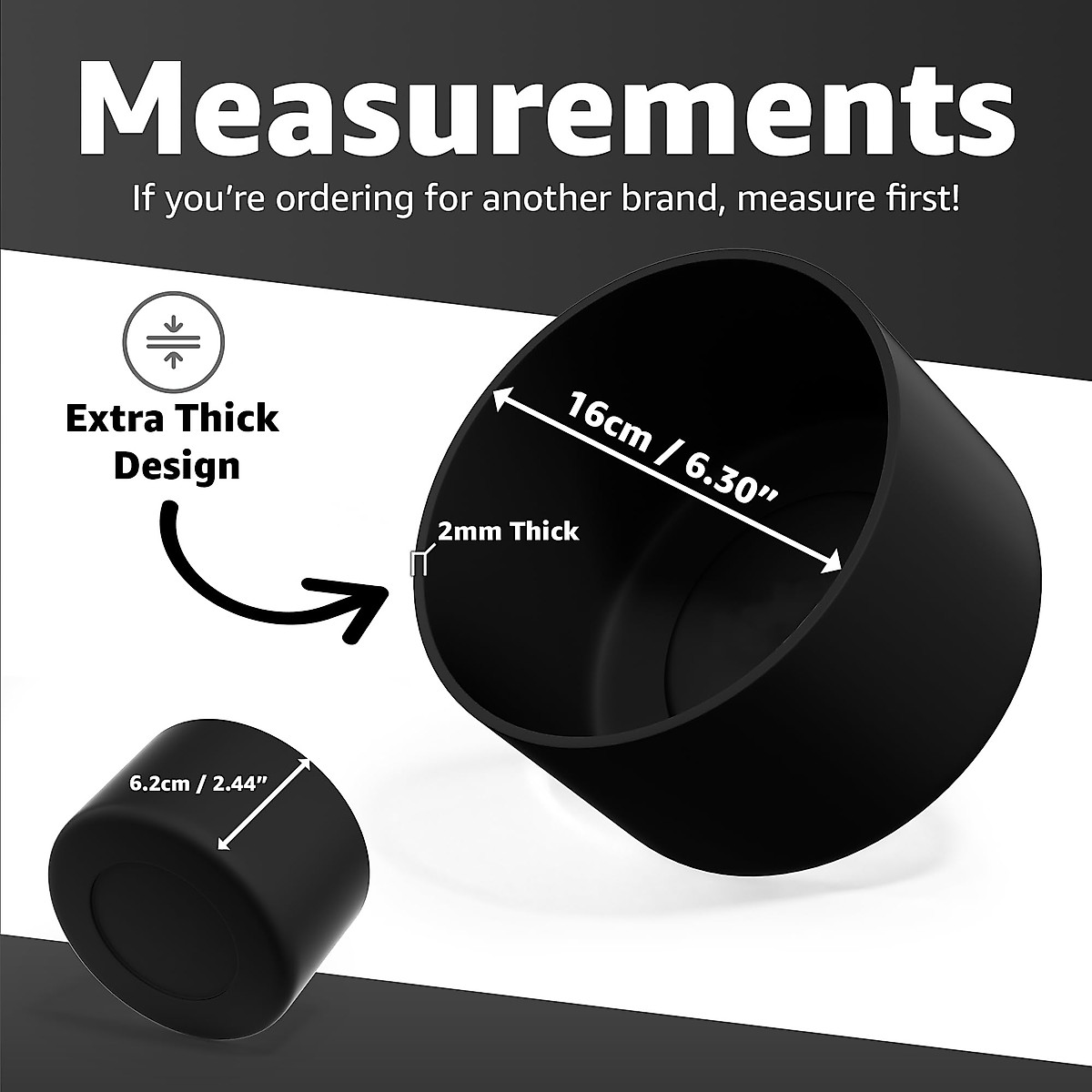 Jmoe USA Boot for RTIC Jug | Protects Against Dents & Scratches | Silicone Sleeve Protector for Bottom of Jug | Covers The Bottom of The Jug | Made of Durable BPA Free Silicone (Black, One-Gallon)