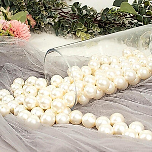 White Floating Pearls | 150PCS White Pearls Bead for Centerpieces Vases, White No Hole Beads | 8/14/20 mm Floating Beads | White Vase Fillers, Vase Filler Pearl Party Decor