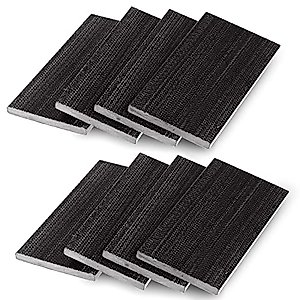 Tondiamo 8 Pieces Patio Chair Spring Plates Swivel Rocker Fiberglass Rocking Plate Replacement Parts for Universal Furniture, 5 x 2.5 x 0.25 Inches (Black)