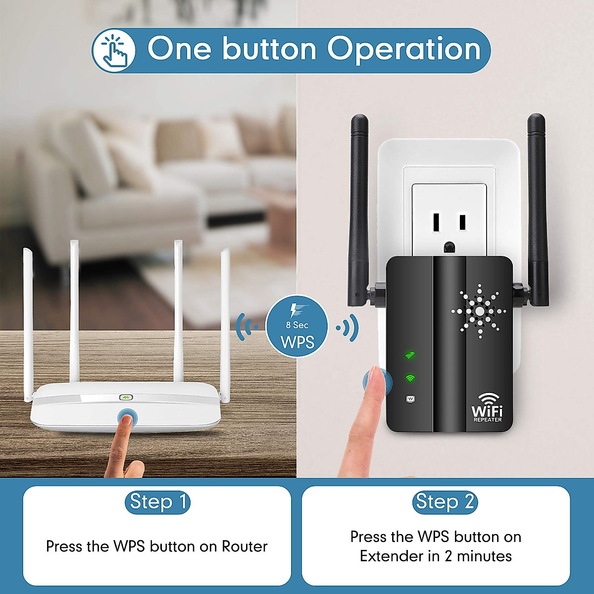 IZNVEE Hidden Camera WiFi Repeater 1080p HD Spy Camera with Smart Motion Detection WiFi Camera Indoor No Night Vision Nanny Camera with 32GB MicroSD Card
