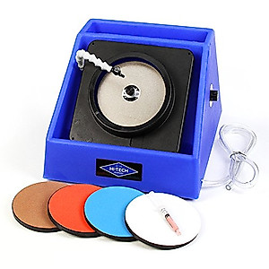 Hi-Tech Diamond 6" Slant Cabber - Lapidary Equipment, Stone & Mineral Rock Polisher, Grinder, Shaper Machine w/ Variable Speed Motor, Includes Rock Mineral Polishing Accessory Kit