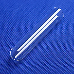 High Temperature Heating Quartz Glass Test Tube Laboratory Transparent Heating Glass Tube (25-150mm(5))