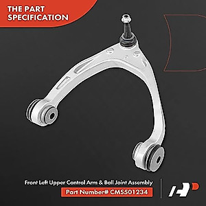 A-Premium Set of 4, Front Upper & Lower Control Arm Kit, with Ball Joint & Bushing, Compatible with Chevy & GMC & Cadillac - 2014-2020 - Silverado Tahoe Suburban Sierra Yukon (XL) Escalade (ESV)